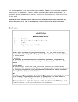 How to write a memo | PDF