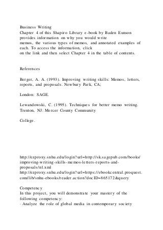 How to Write a Memo A memorandum or memo, as it is trad | DOCX