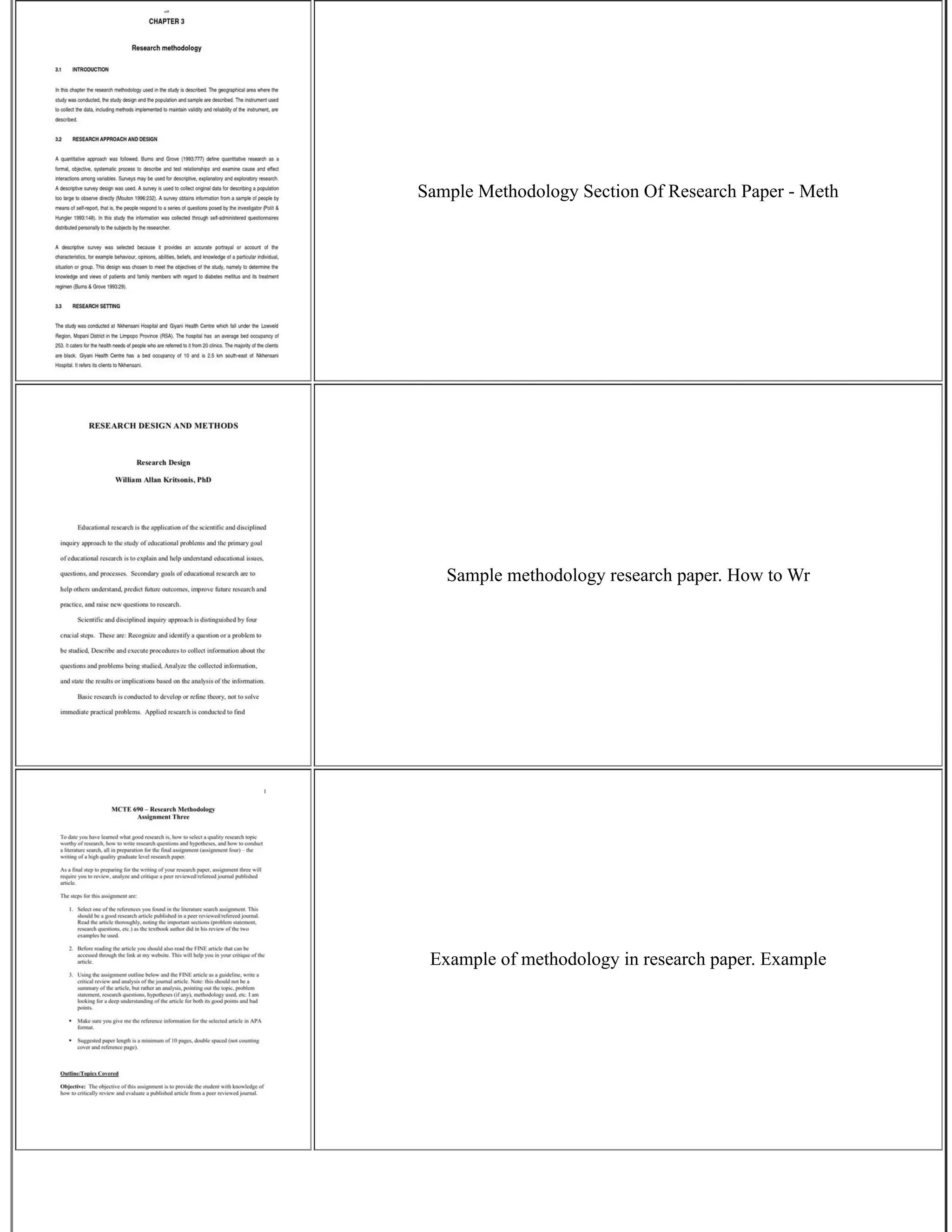 How To Write A Methodology For A Research Paper | PDF