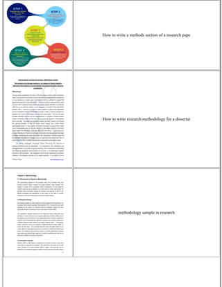 How To Write A Methodology For A Research Paper | PDF