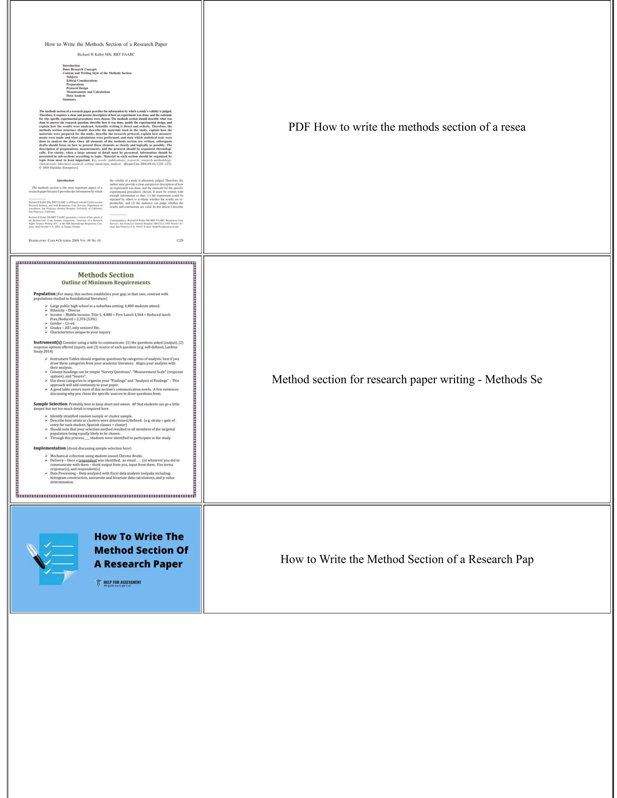 How To Write A Methods Section Of A Research Paper | PDF