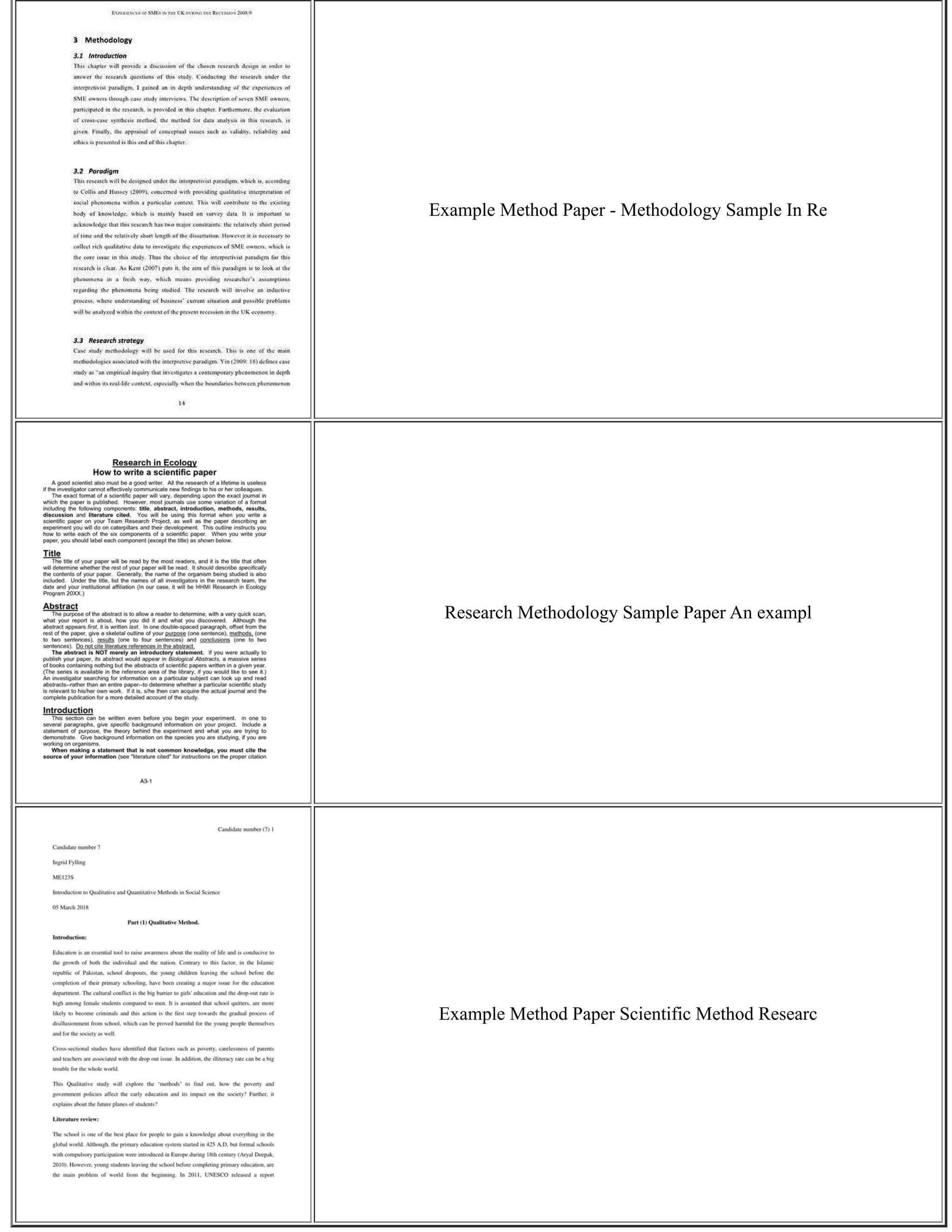How To Write A Methods Section Of A Research Paper | PDF