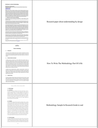 How To Write A Methods Section Of A Research Paper | PDF