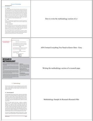 How To Write A Methods Section Of A Research Paper | Pdf
