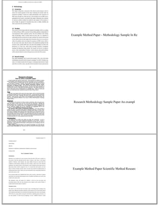 How To Write A Methods Section Of A Research Paper | PDF | Science