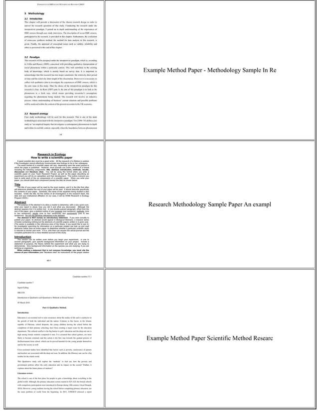 How To Write A Methods Section Of A Research Paper | PDF | Science