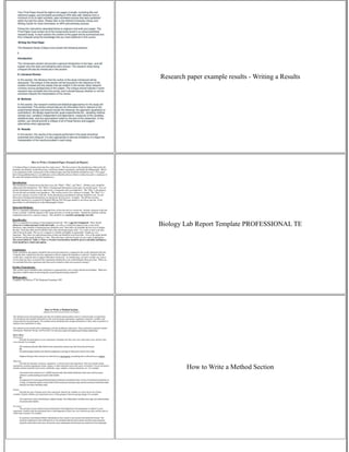 How To Write A Methods Section Of A Research Paper | PDF | Science