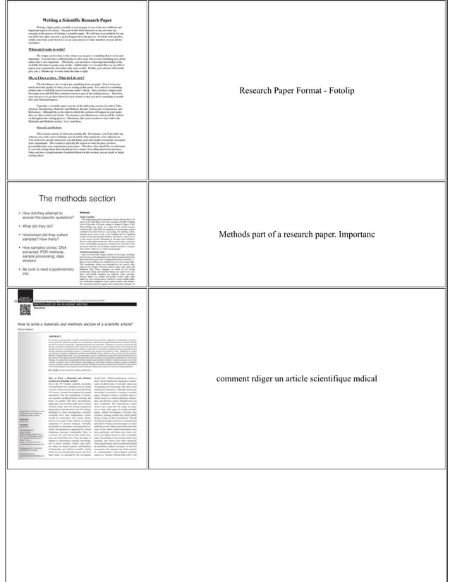 How To Write A Methods Section Of A Research Paper | PDF | Science