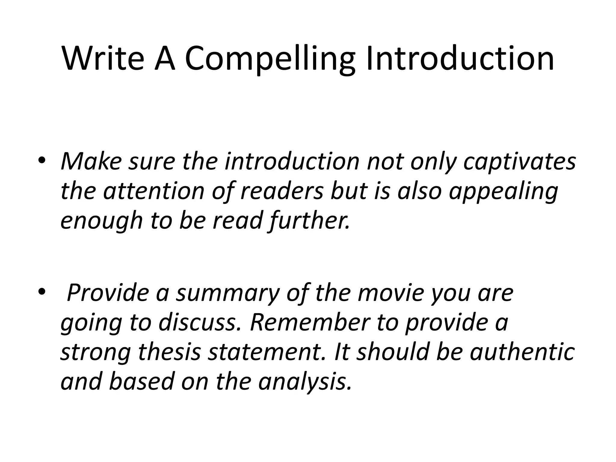 How to write a movie review? | PPTX