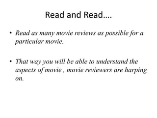 How to write a movie review? | PPTX