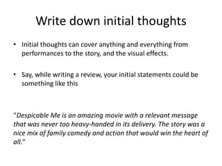 How to write a movie review? | PPTX