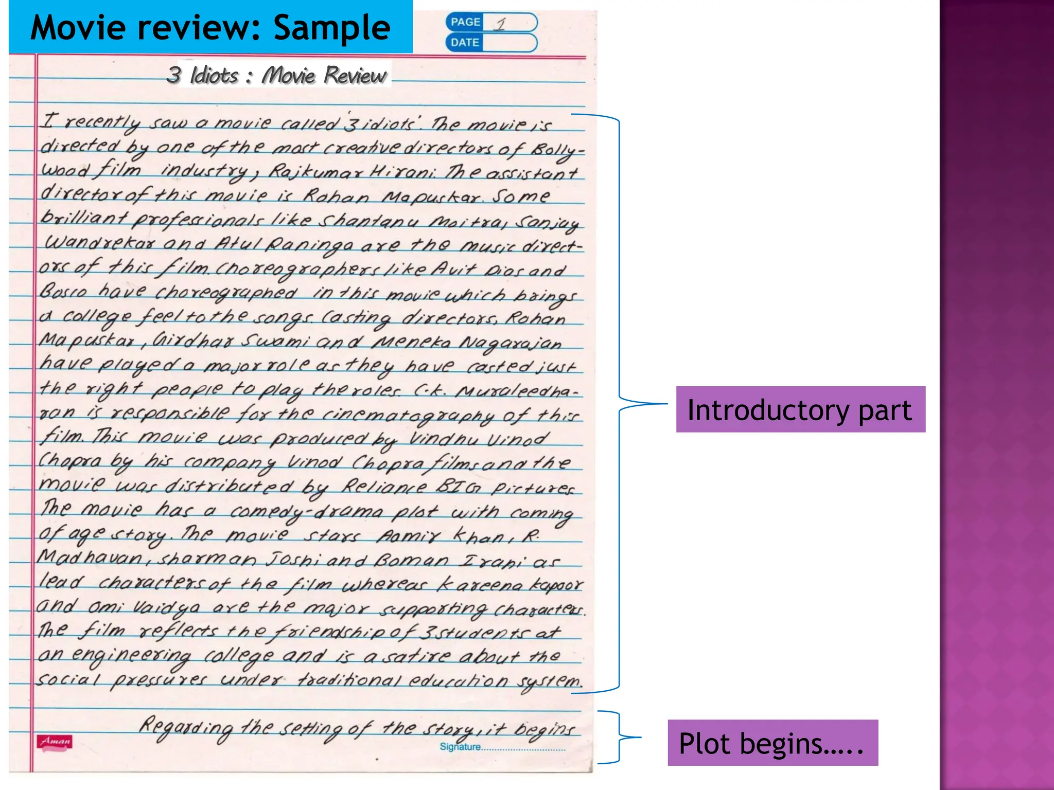 How to Write a Movie Review: A latest Sample | PDF