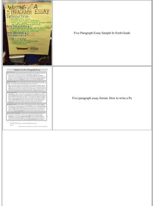 How To Write An 5 Paragraph Essay | PDF