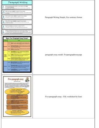 How To Write An 5 Paragraph Essay | PDF