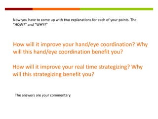 How to write an 8 sentence paragraph | PPTX | Action Video Games ...