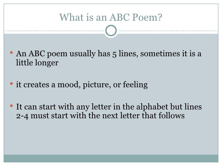 How To Write An Abc Poem How To Write An Abc Poem