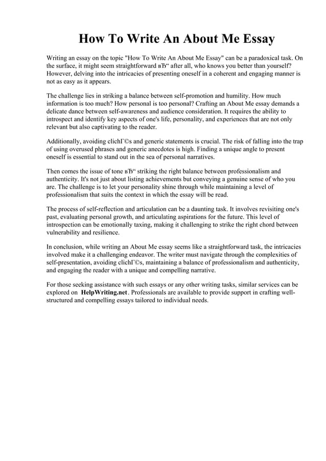 How To Write An About Me Essay.pdf