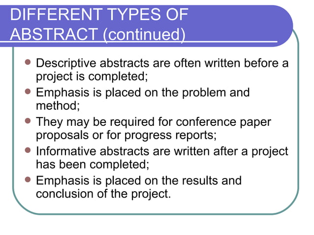 How to write an abstract | PPT