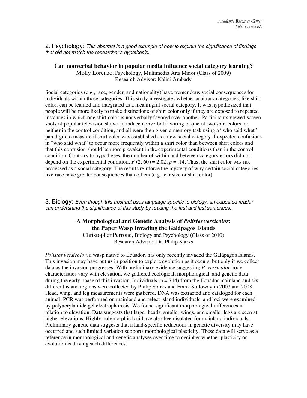 How To Write An Abstract