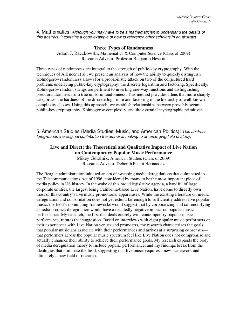 How to write an abstract