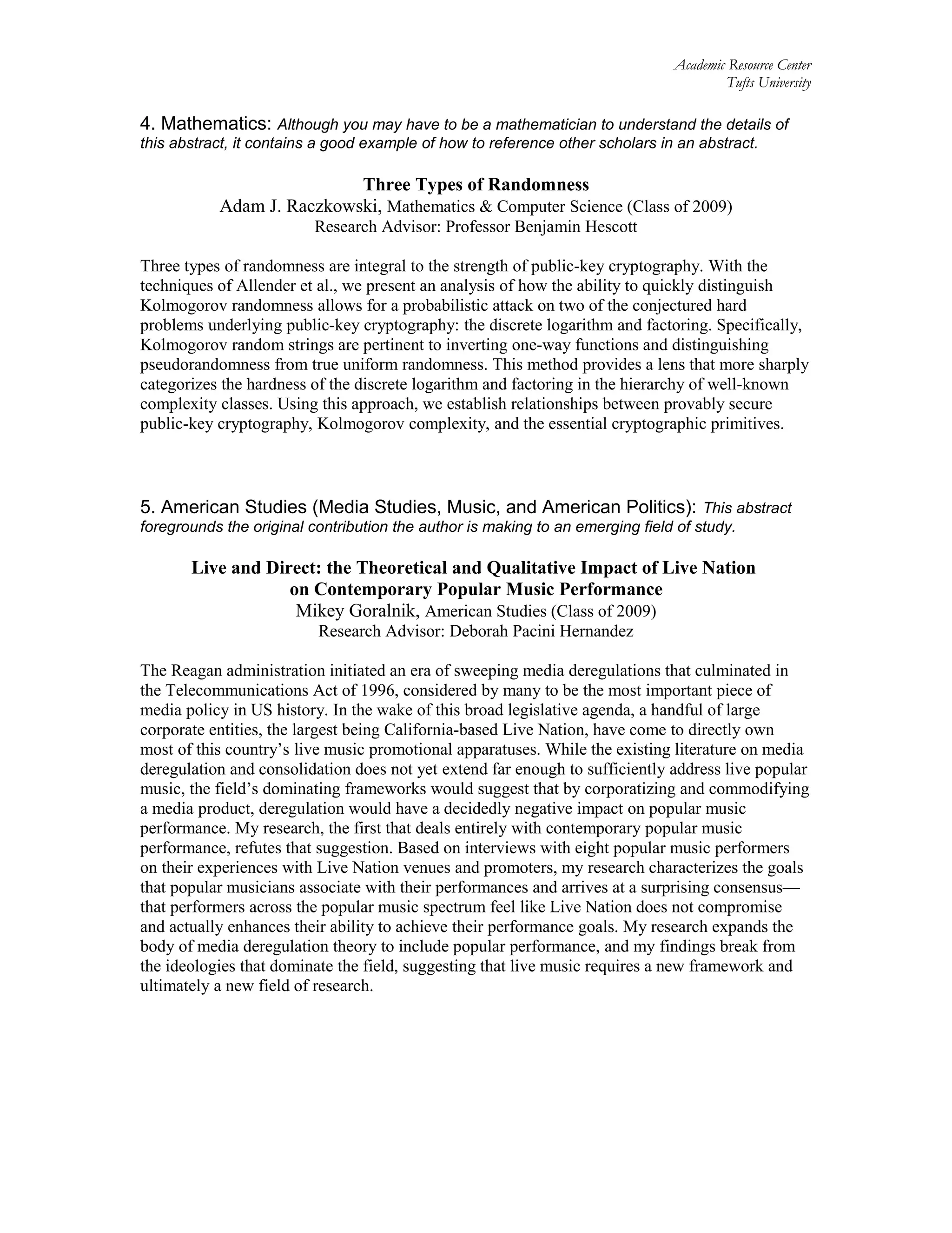 How to write an abstract | DOC