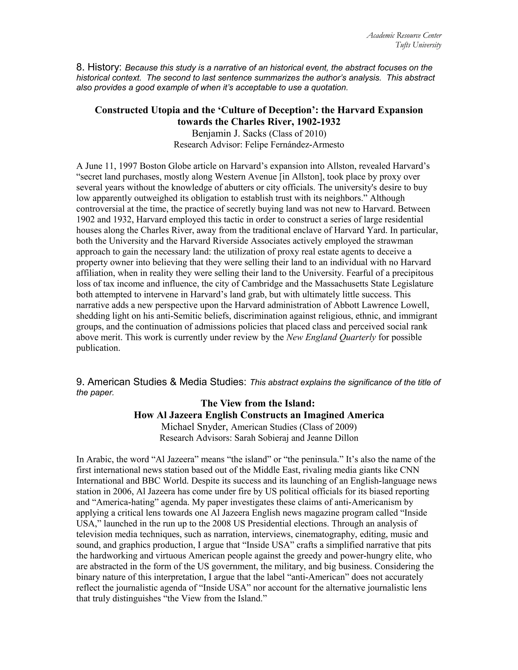 How to write an abstract | DOC