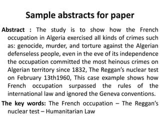 HOW TO WRITE AN ABSTRACT | PPTX