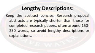 How to write an abstract Research | PPTX