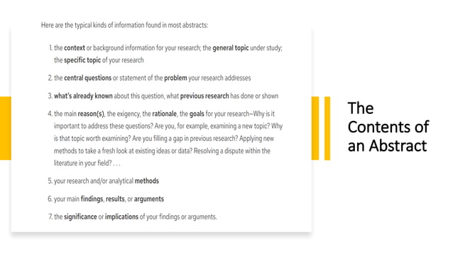 HOW TO WRITE AN ABSTRACT - SCIENTIFIC RESEARCH | PPT