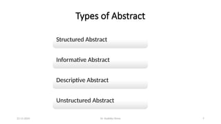 How to Write an Abstract- Dr. Vyaktika Shree.pptx