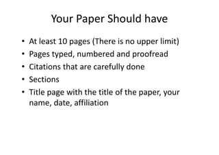 HOW TO WRITE AN ACADEMIC PAPER | PPT