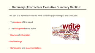 How to Write an Academic Report | PPT