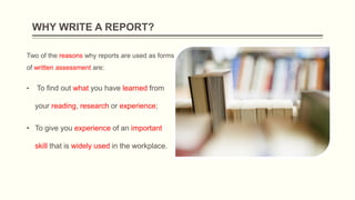 How to Write an Academic Report | PPT