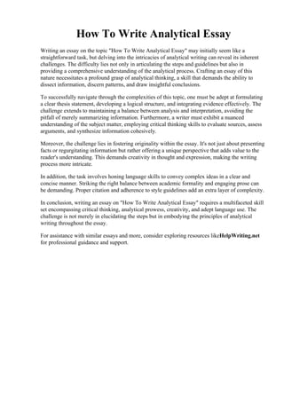 How To Write Analytical Essay.pdf