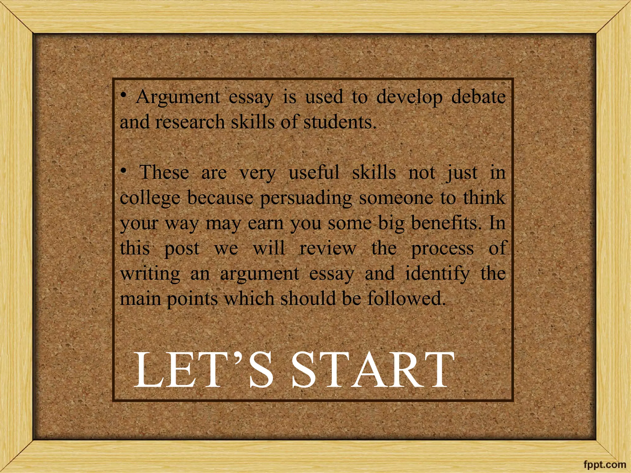 How to write an argumentative essay | PPT