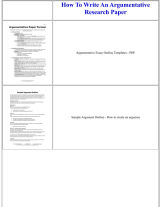 How To Write An Argumentative Research Paper | PDF