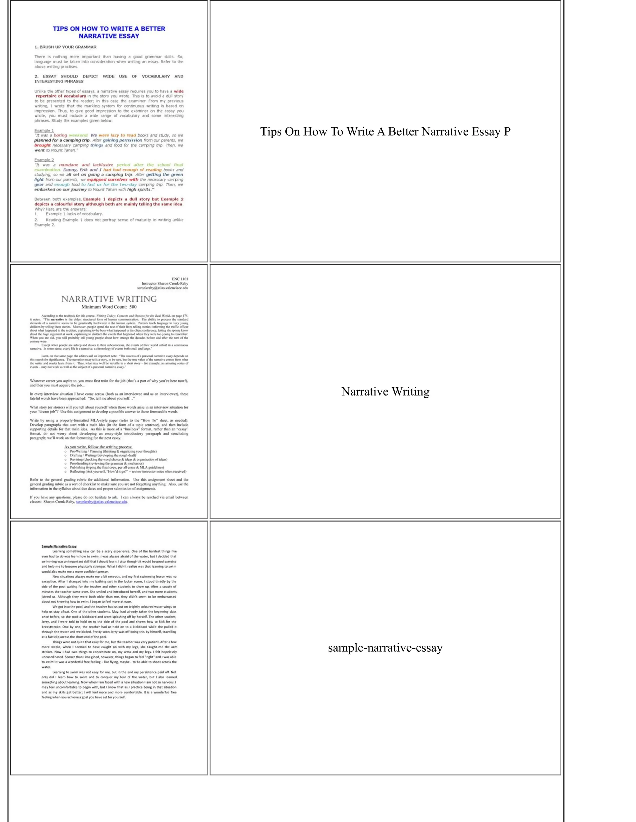 How To Write A Narrative Essay | PDF
