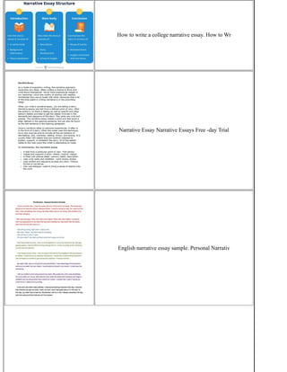 How To Write A Narrative Essay | PDF