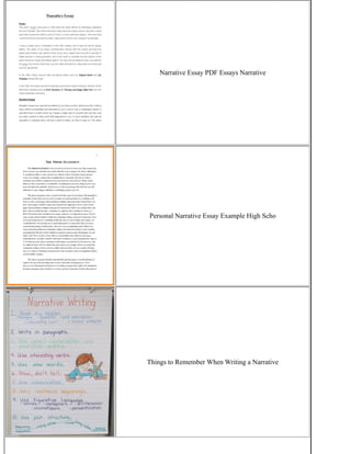 How To Write A Narrative Essay | PDF