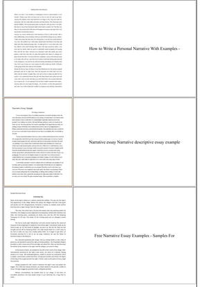 How To Write A Narrative Essay | PDF