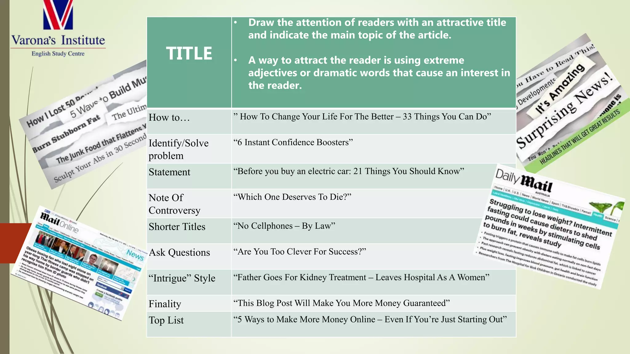 How to Write an Article | PPTX