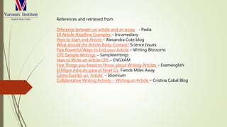 How to Write an Article | PPTX