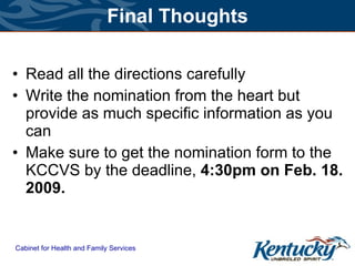 How to write an award nomination | PPT