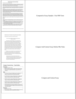 How To Write An Compare And Contrast Essay | PDF