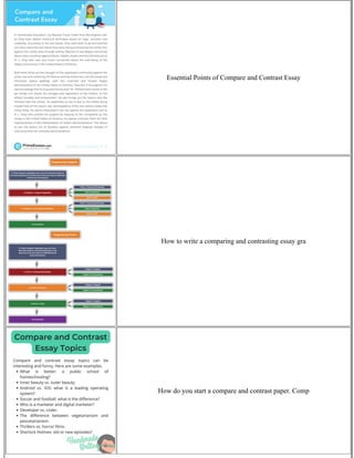 How To Write An Compare And Contrast Essay | PDF