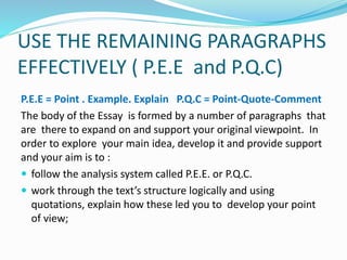 How to write and essay | PPTX