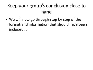 How to write an effective conclusion | PPTX