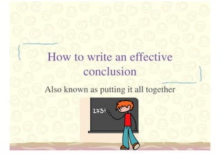 How To Write An Effective Conclusion | PDF