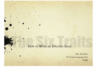 How To Write An Effective Essay | PPT