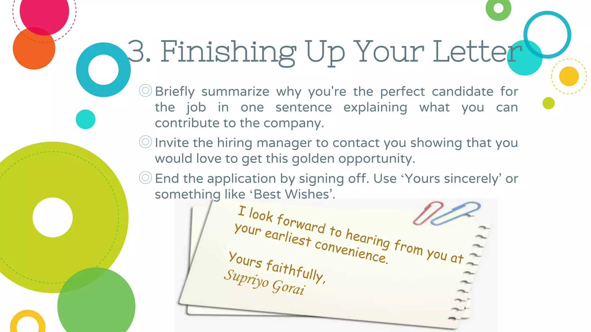 How to write an effective job application | PPT | Free Download